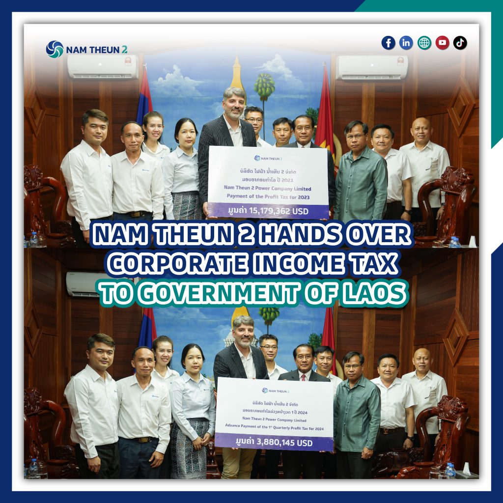 Nam Theun 2 hands over 2023 Corporate Income Tax to Government of Laos ...