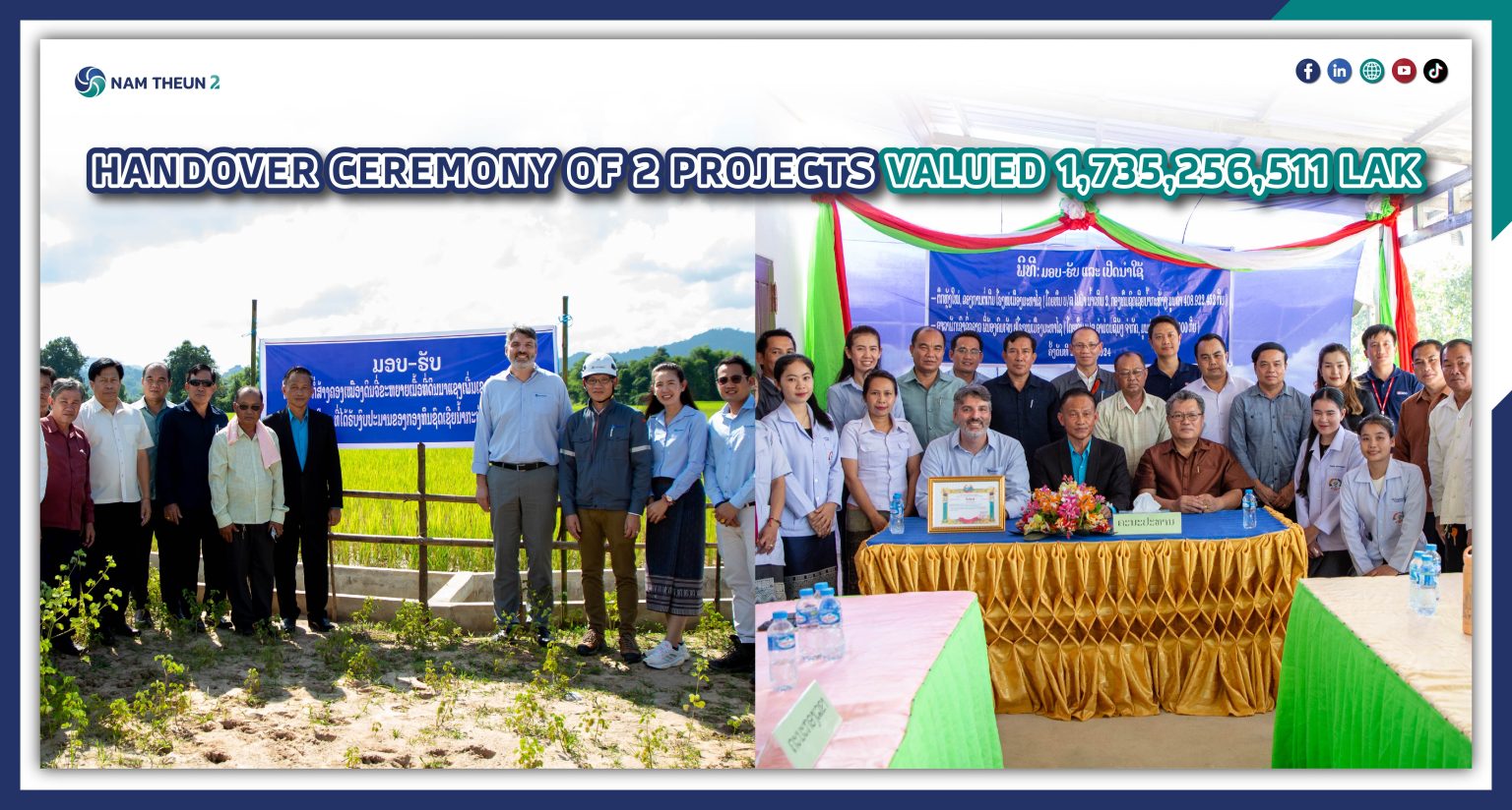 Handover Ceremony of 2 Projects to Gnommalath District and Mahaxay ...